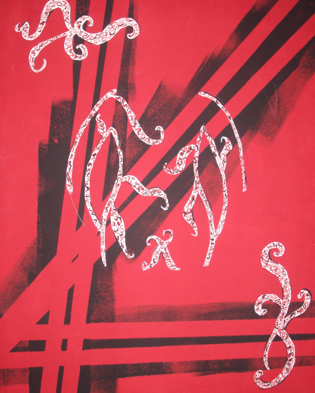 Artist JJ Burner: Painting "Red Line"