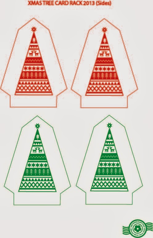 The Papercraft Post: Xmas Tree Card Rack