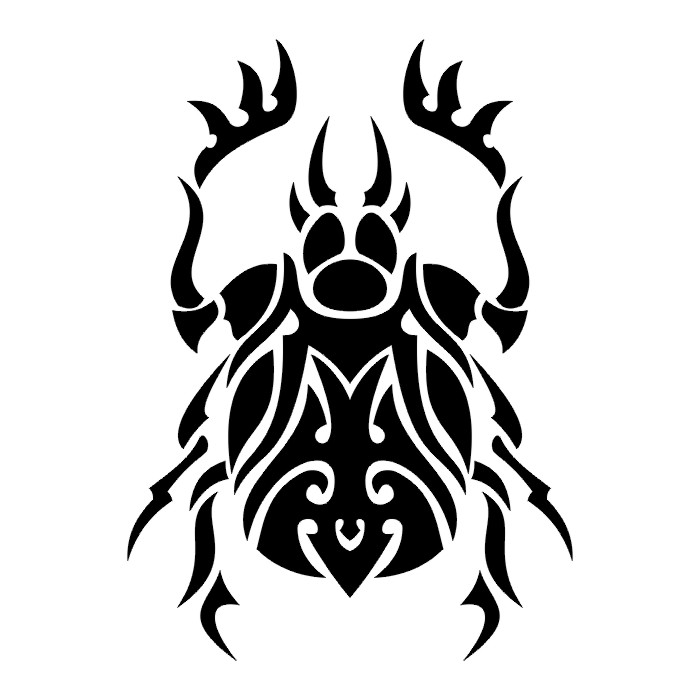 Beetle Tatto Black & White Tribal