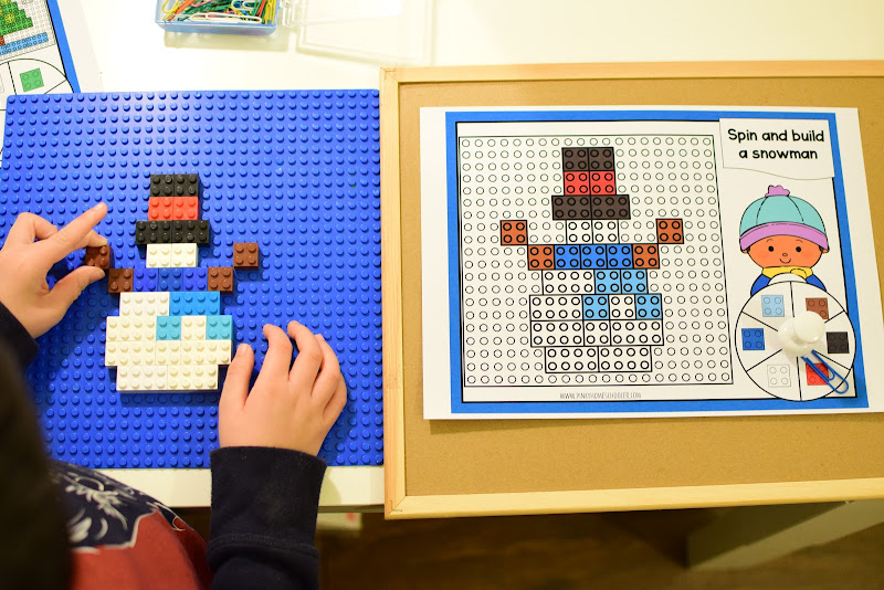 Winter Building Blocks Spin and Build | The Pinay Homeschooler