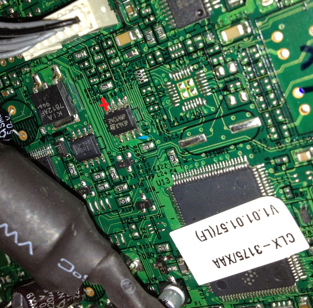 CLX 3175 Reprogram EEprom to show 100% ink: CLX 3175 CLX 3175FW toner ...