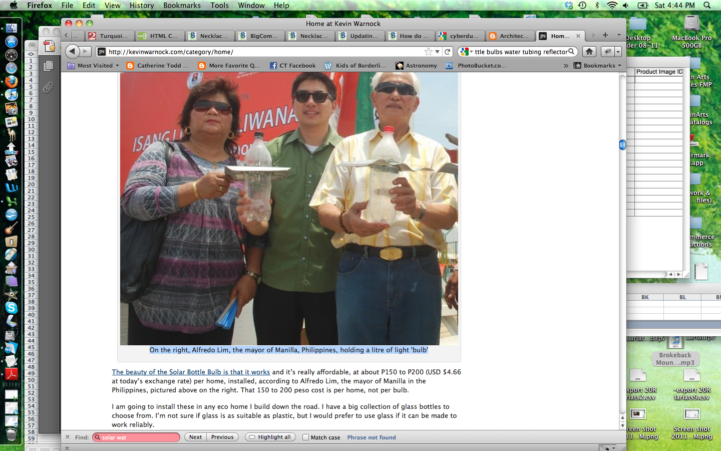 Eco~Architecture & Eco~Living: Search: Solar Water Bottle Bulbs water ...