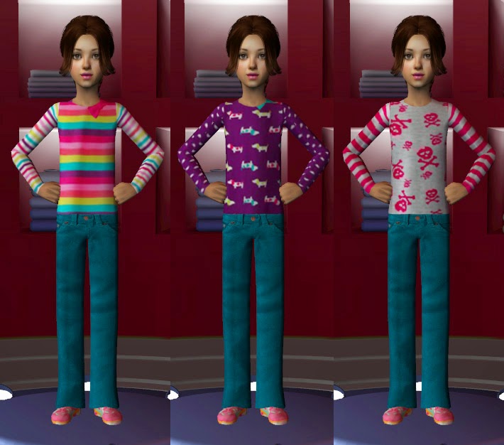 Birdgurl's Sims 2 Creations: Child Female Sleeve Outfit Collection 18