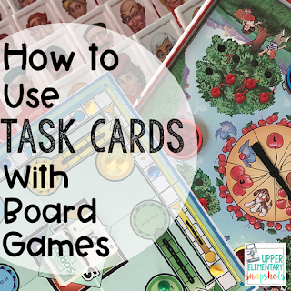How to Use Task Cards With Board Games | Upper Elementary Snapshots