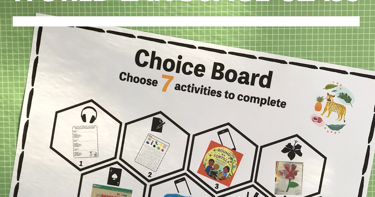 Choice Boards for World Language Class | Mundo de Pepita