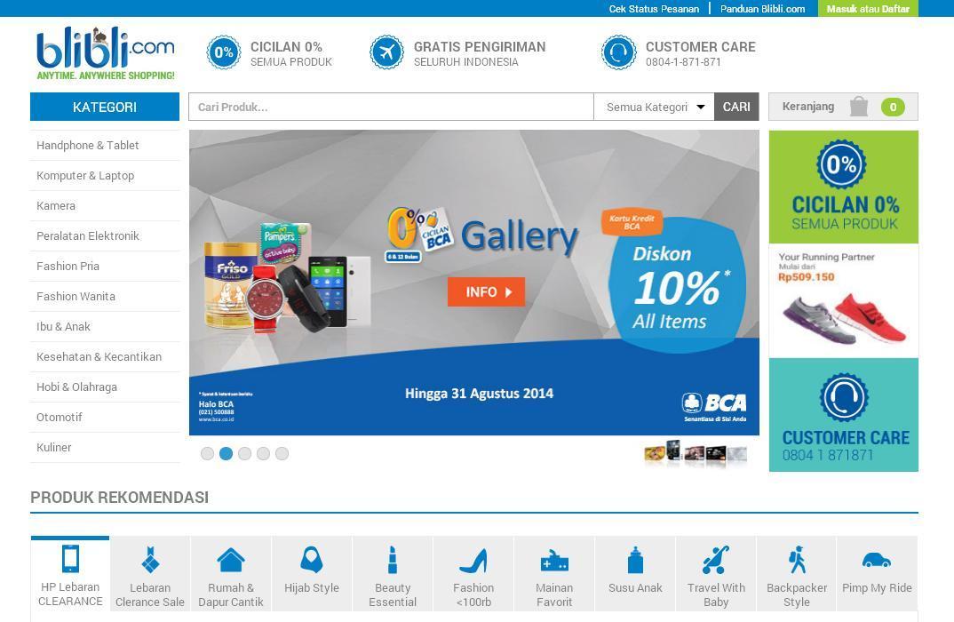 NiaKers: Situs E - Commerce; Blibli.com
