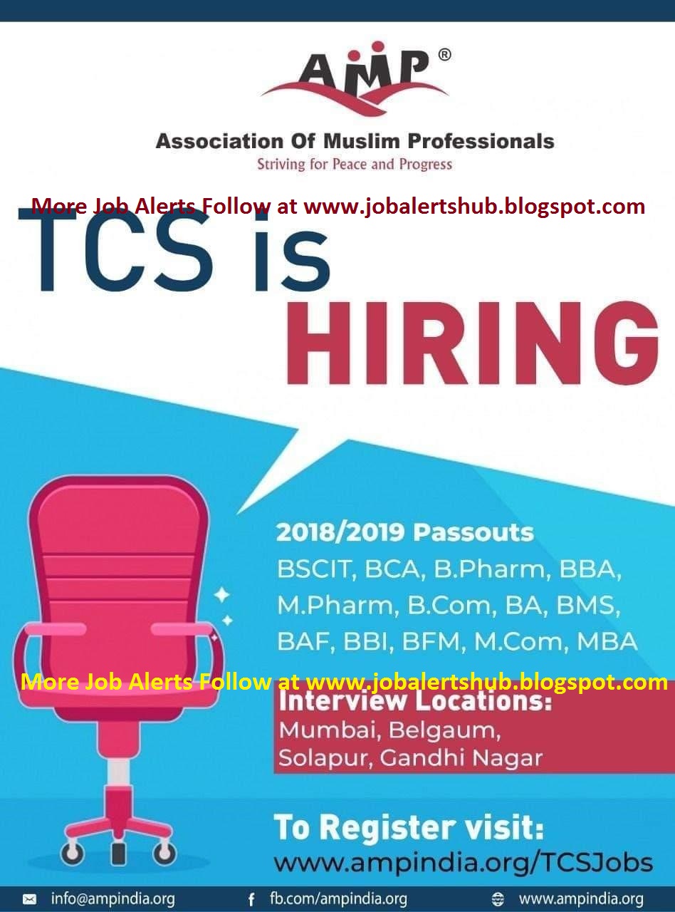 TCS - Hiring B.Pharm / M.Pharm / MBA / BBI / BCA / B.Sc - IT / B.Com / M.Com / BA / BBA / BMS ...