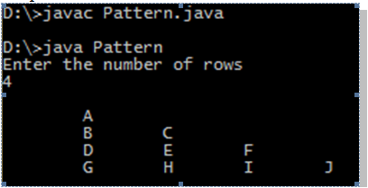 Upper Triangular Pattern