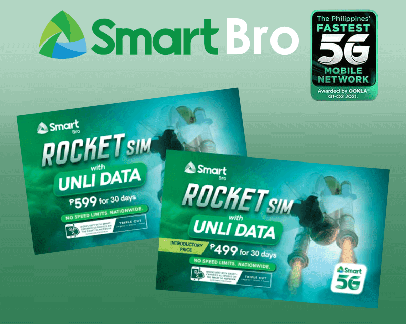 Smart Bro Rocket SIM - Unli Data 499 Pesos Promo for 30 Days