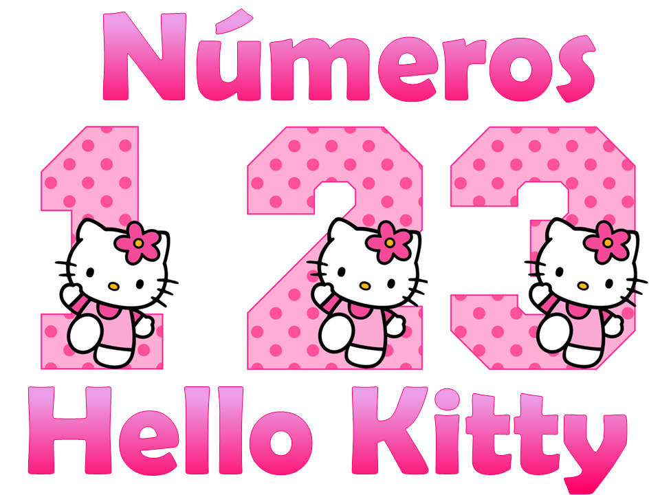 Kits imprimibles gratis : Números Hello Kitty