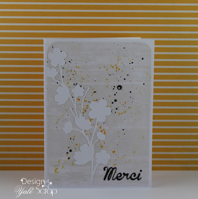 Histoire de...: Scrap'carte silhouette fleurie d'automne {Merci}