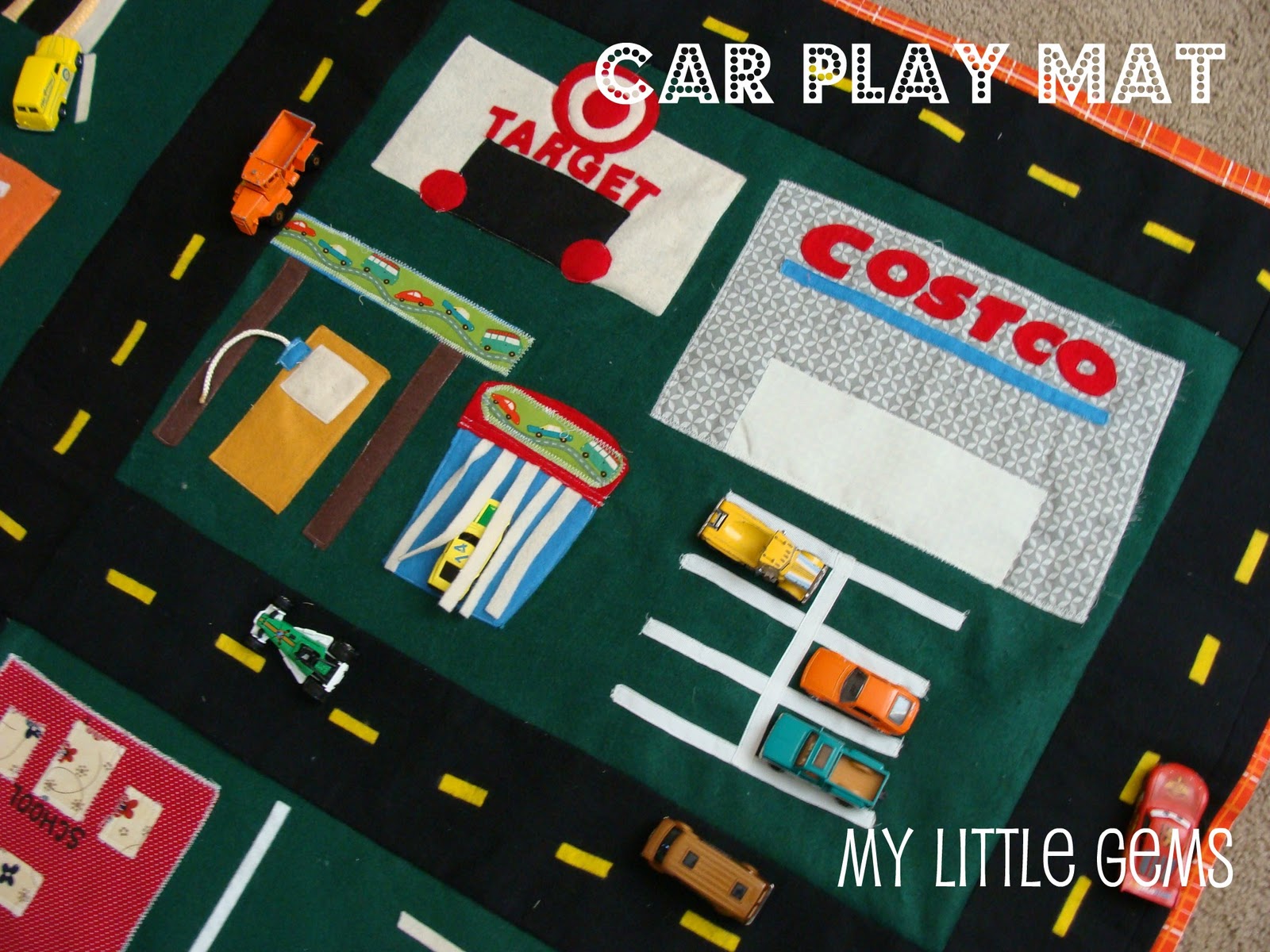 My Little Gems: My {DIY} Car Play Mat + cute car mat links