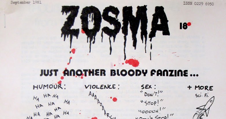 Canadiana Obscura: Zosma fanzine ~ My Bloody Obsession