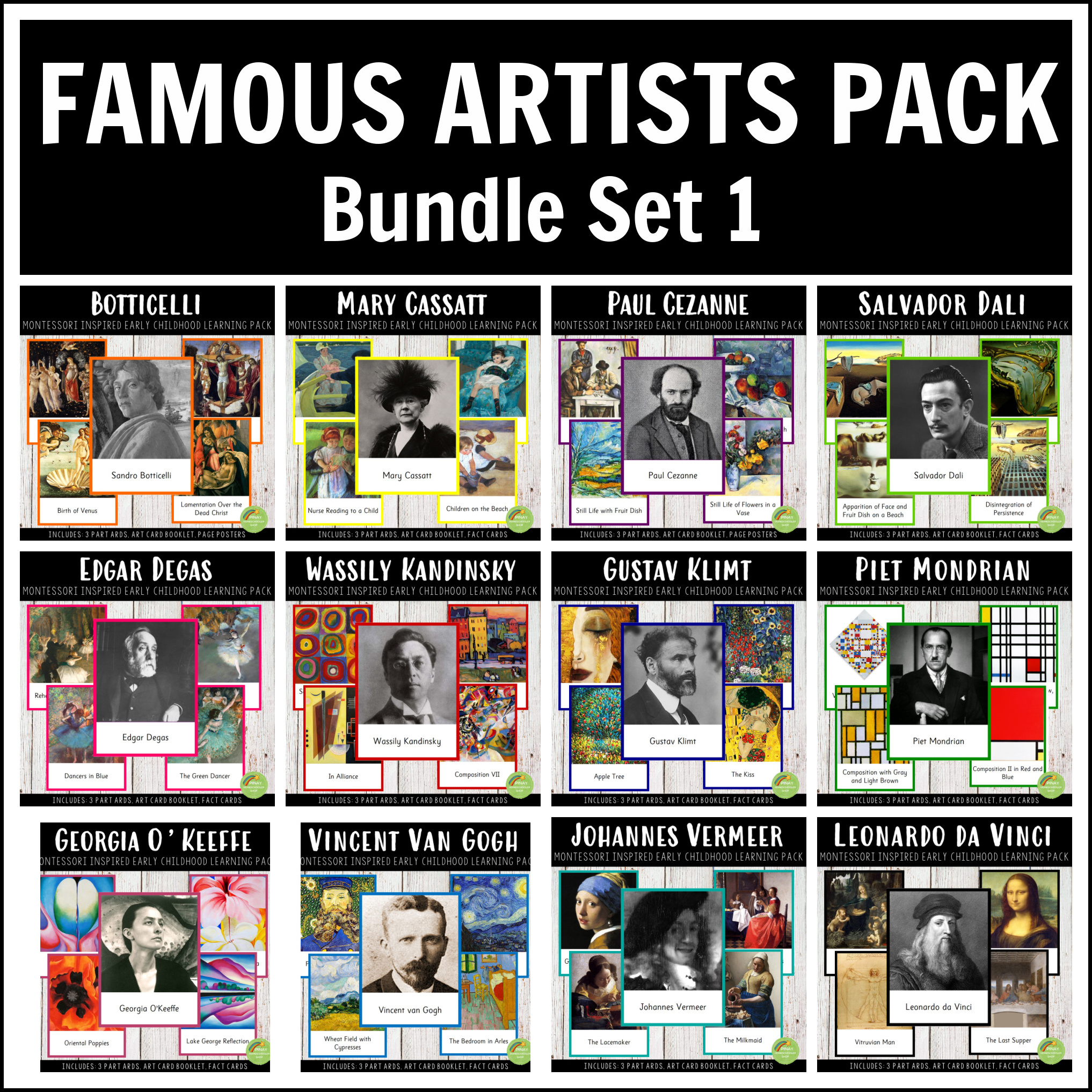 Famous Artists and their Artworks Bundle Set1 | The Pinay Homeschooler