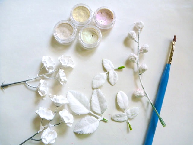 Painted Plaster Dipped Flower Tutorial
