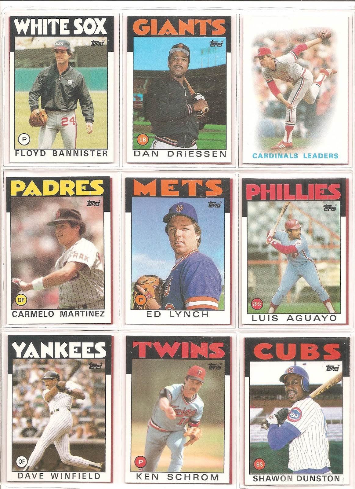 Topps set builds.....Through the years: 1986 Topps & Traded