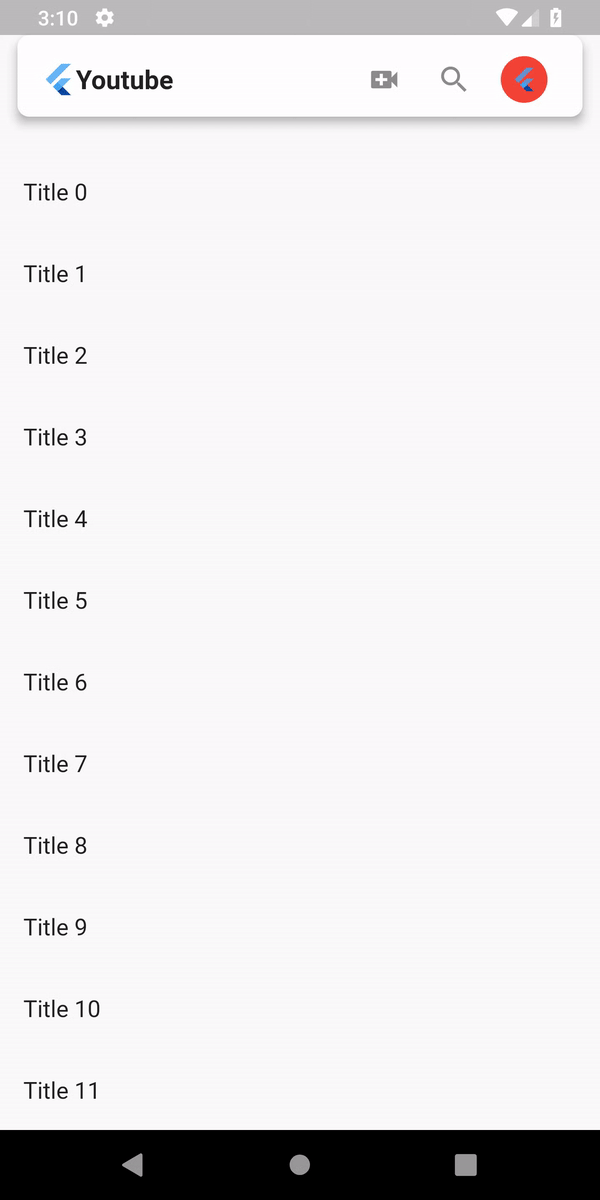 Rounded floating app bar like new google applications has - Flutter Tutorial
