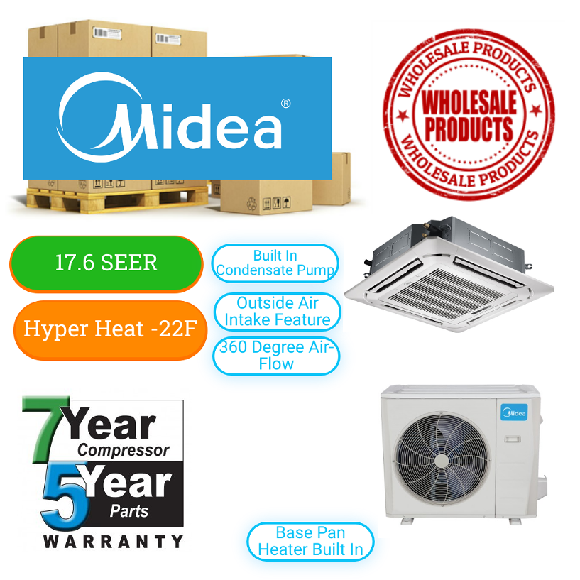 All New Mini Split Ductless HeatPump Systems: Midea Wholesale Lots in Minisplitwarehouse.com