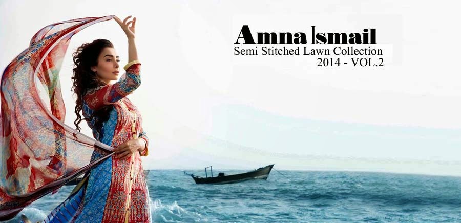 Amna Ismail Semi Stitched Lawn Collection 2014 Vol-2 | Amna Ismail ...