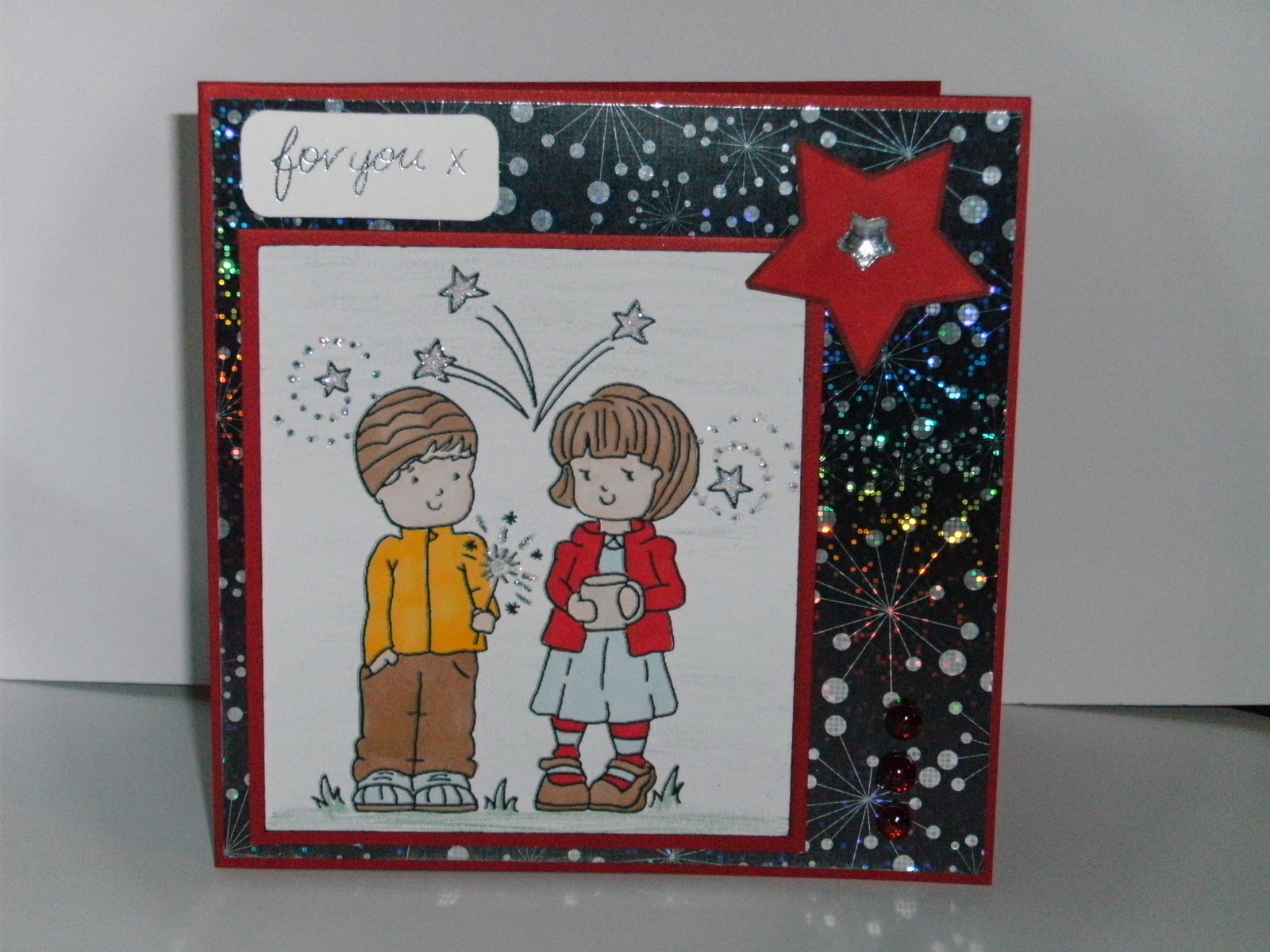 Debs' Crafty Time: Fireworks card!