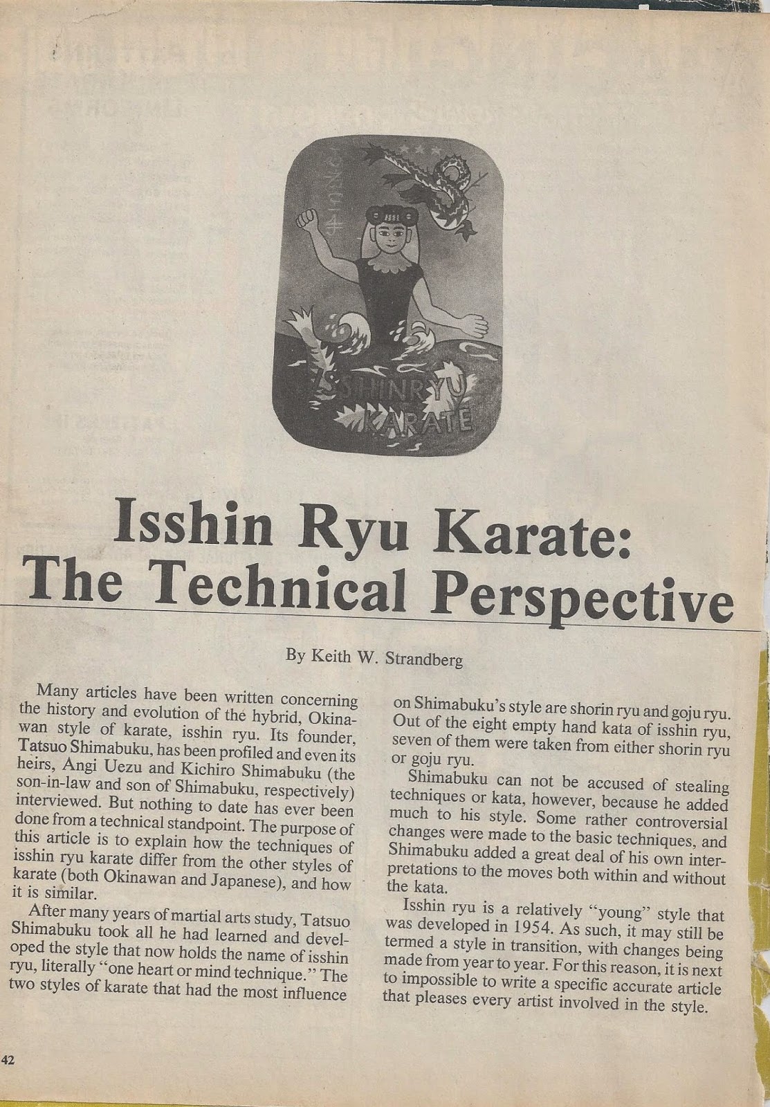 Isshin - Concentration the Art: Isshin Ryu The Technical Perspective