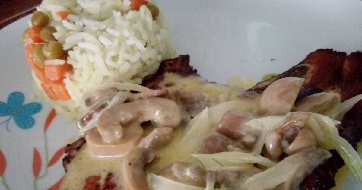 Chuletas en Salsa de Hongos