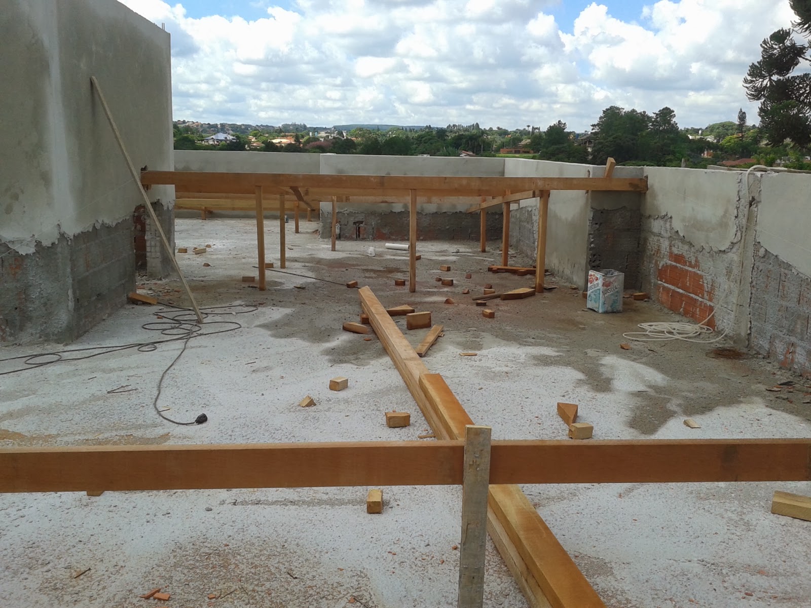A Construção de Rody e Fábio: 20/21/22a Semanas - Platibanda/reboco ...