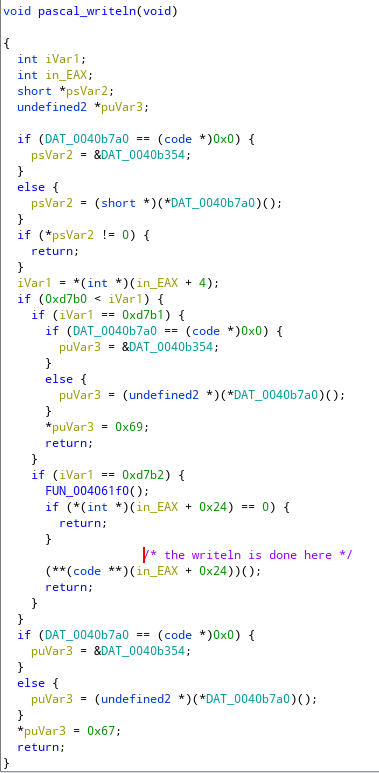 Reversing pascal string object