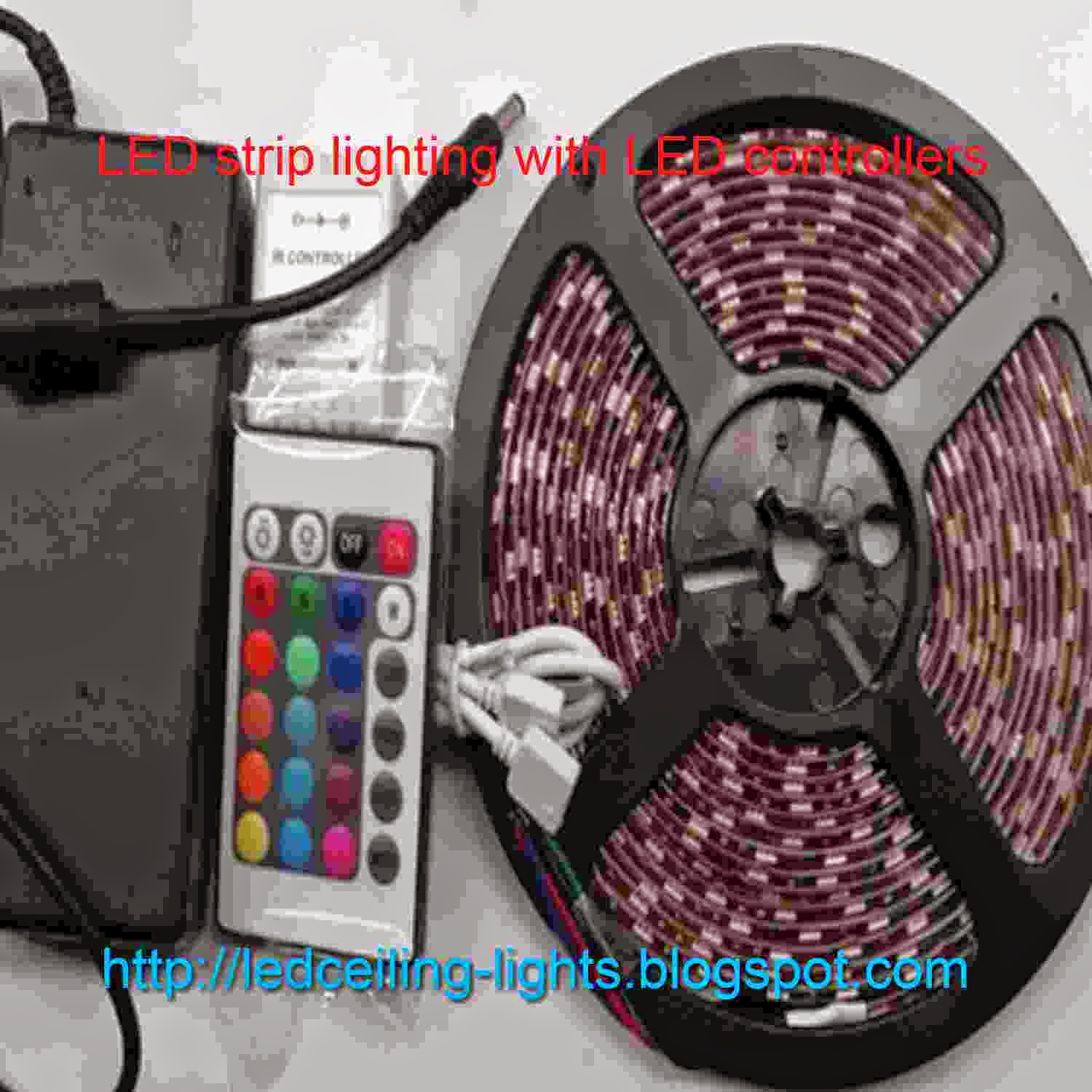 led strip lighting with led controllers - Led Ceiling Lights