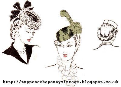The Vintage Pattern Files: 1940's Sewing - Pillbox Hat
