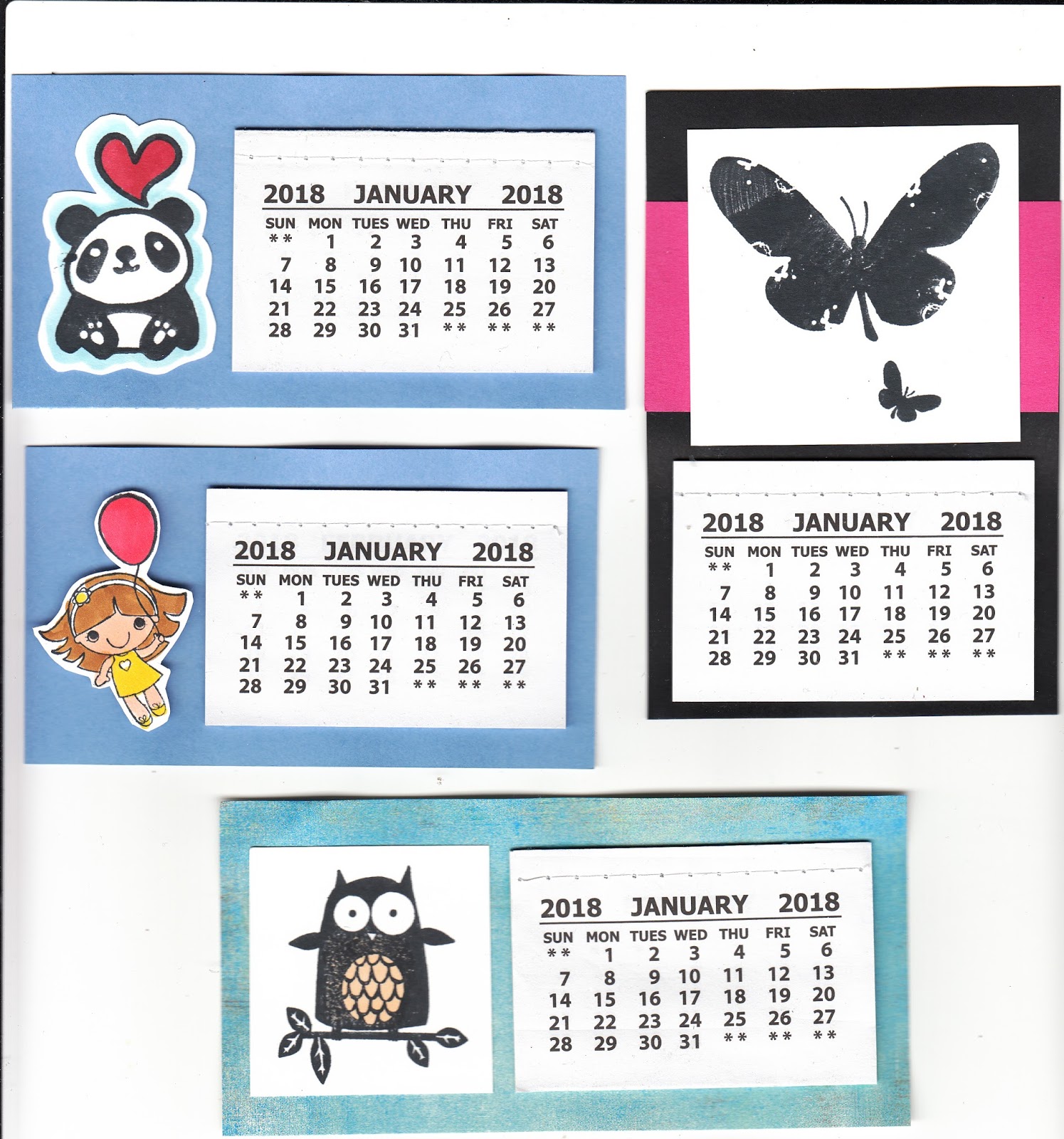 Holley's Blog: Mini Calendars