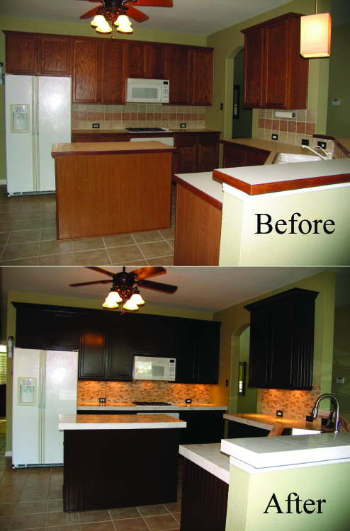 Refurbishing Kitchen Cabinets Before After - Awesome Kitchen Design Ideas
