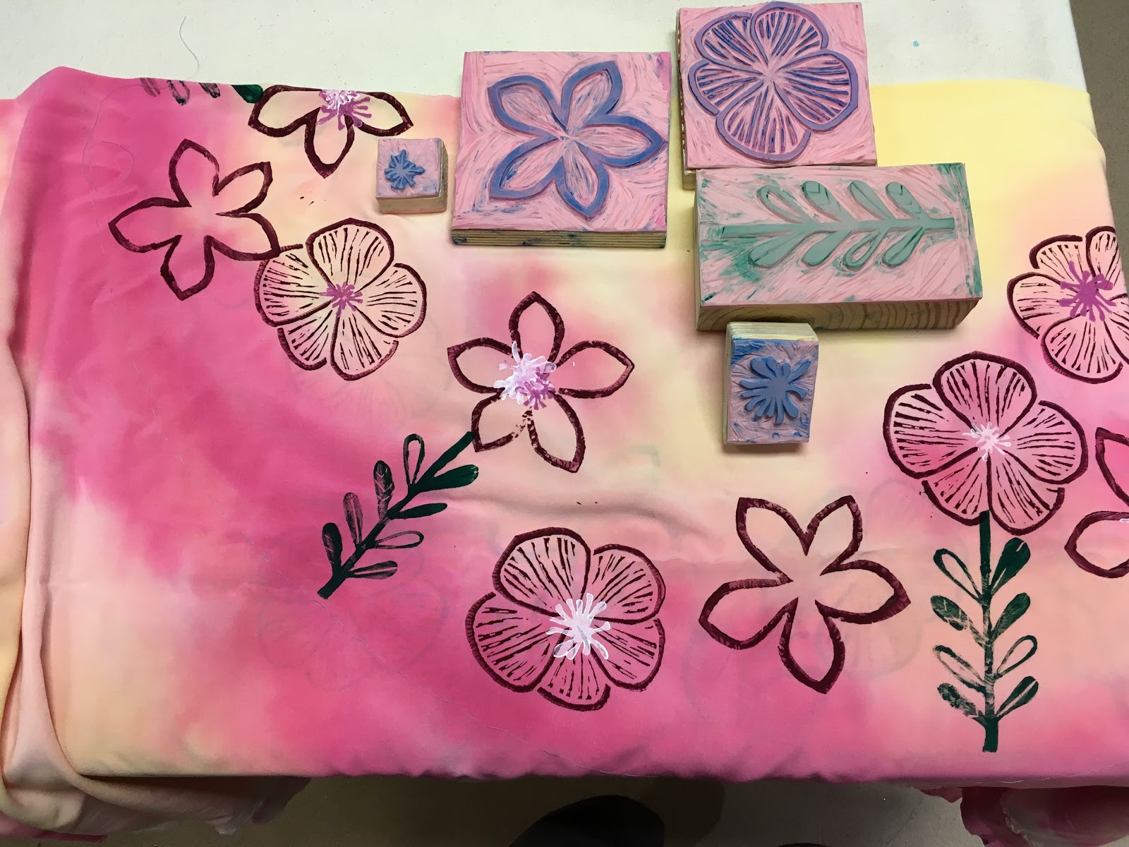 Repetition print project selections from dye class