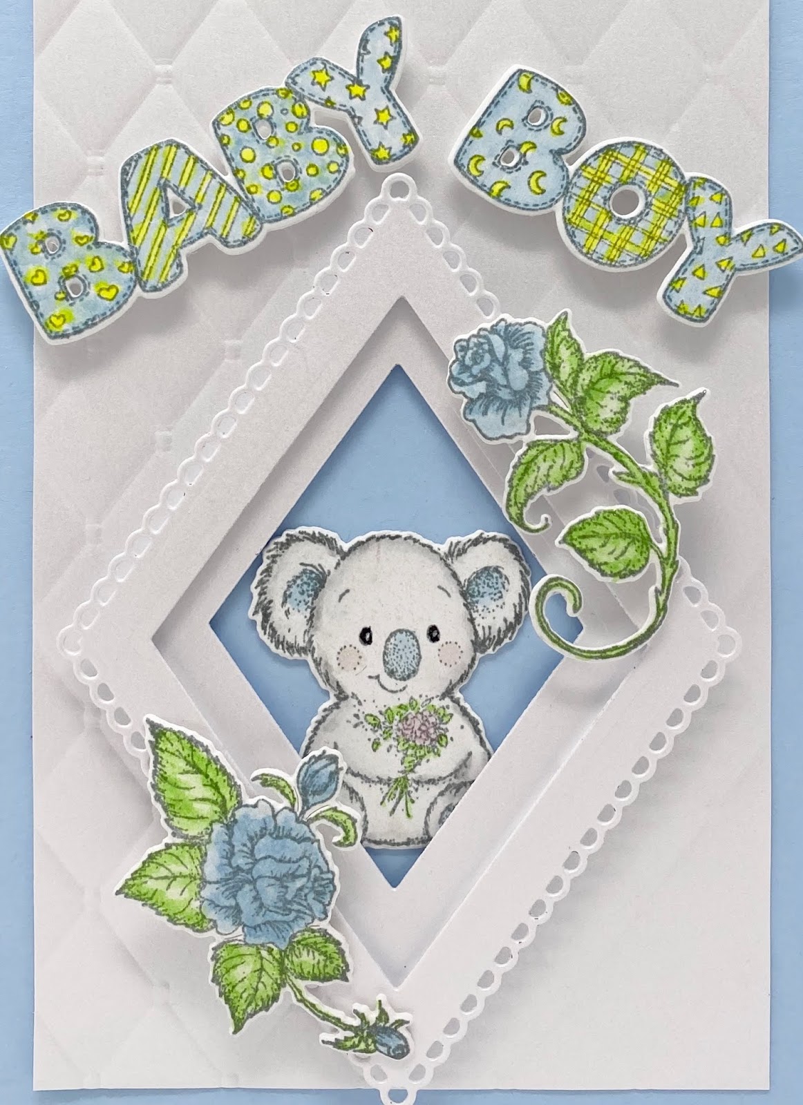 Jan's Paper Flowers: Baby Boy Frame