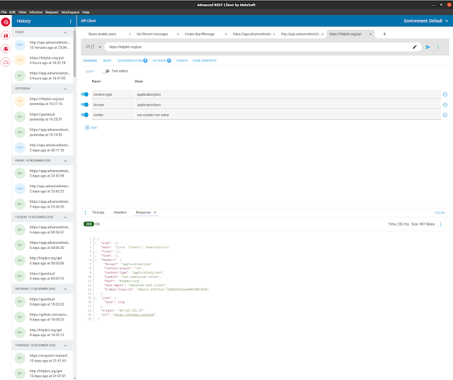 Advanced REST client application