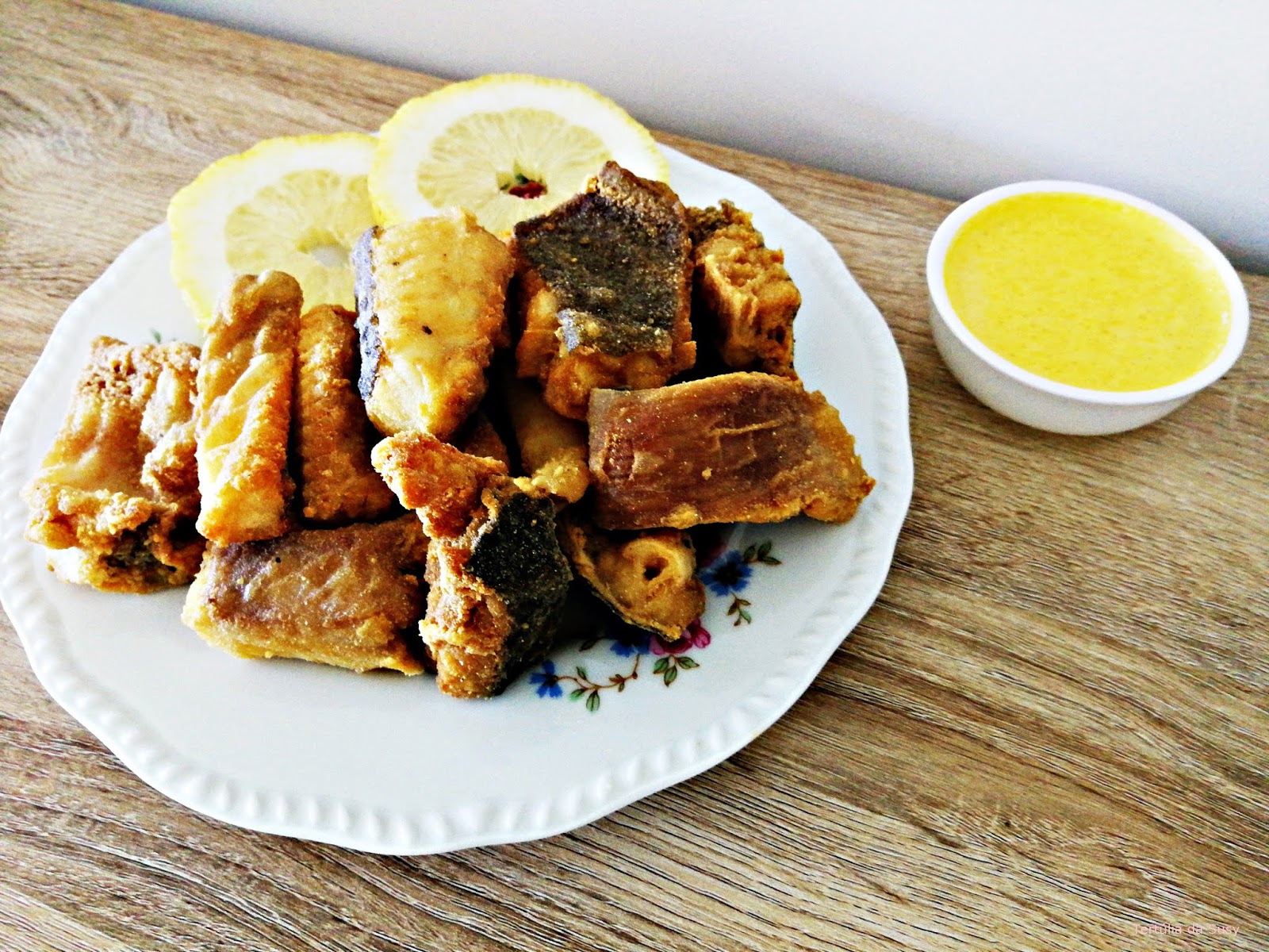 Raia frita com maionese de alho - Tertúlia da Susy