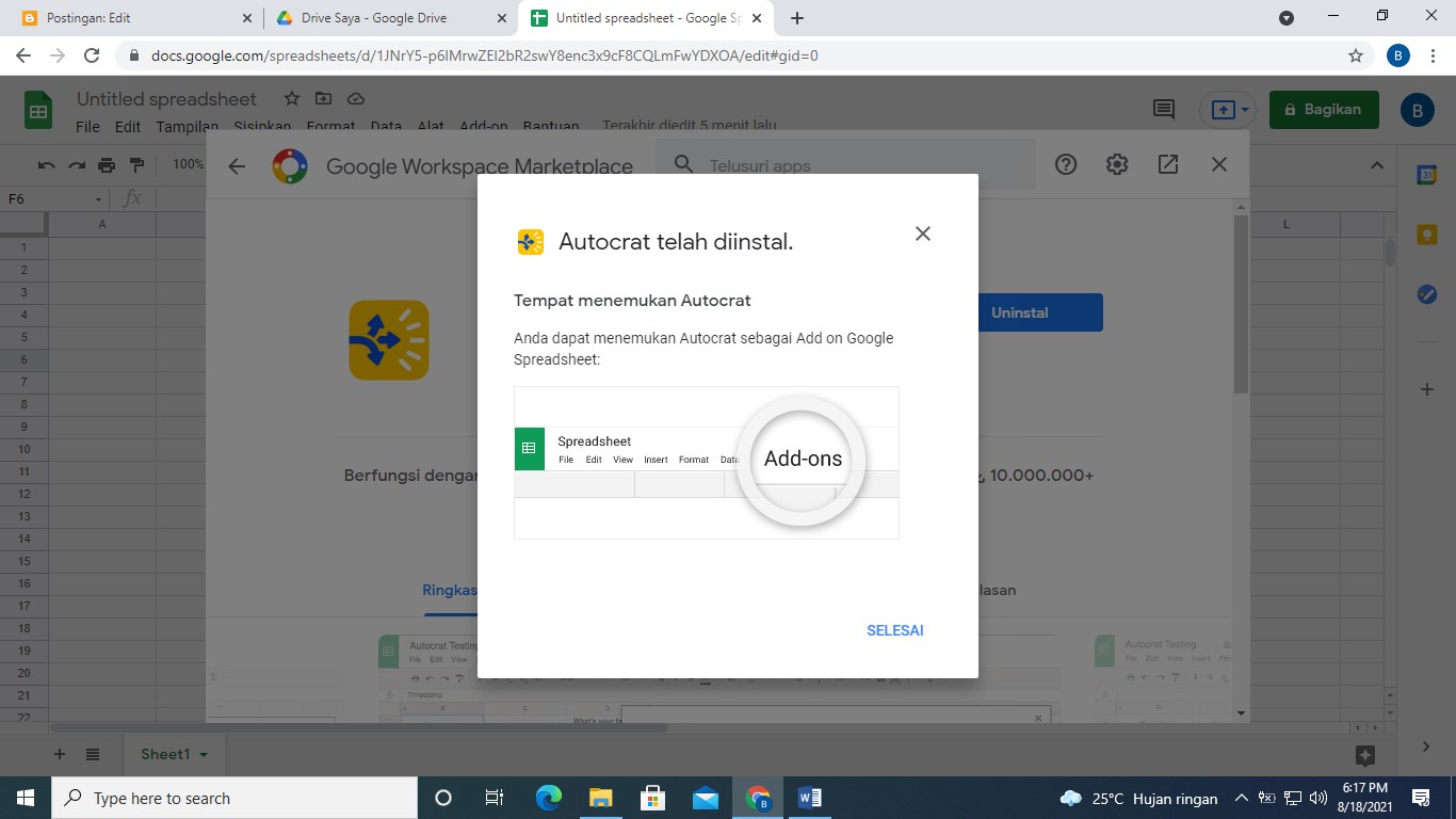 Cara Instal Autocrat
