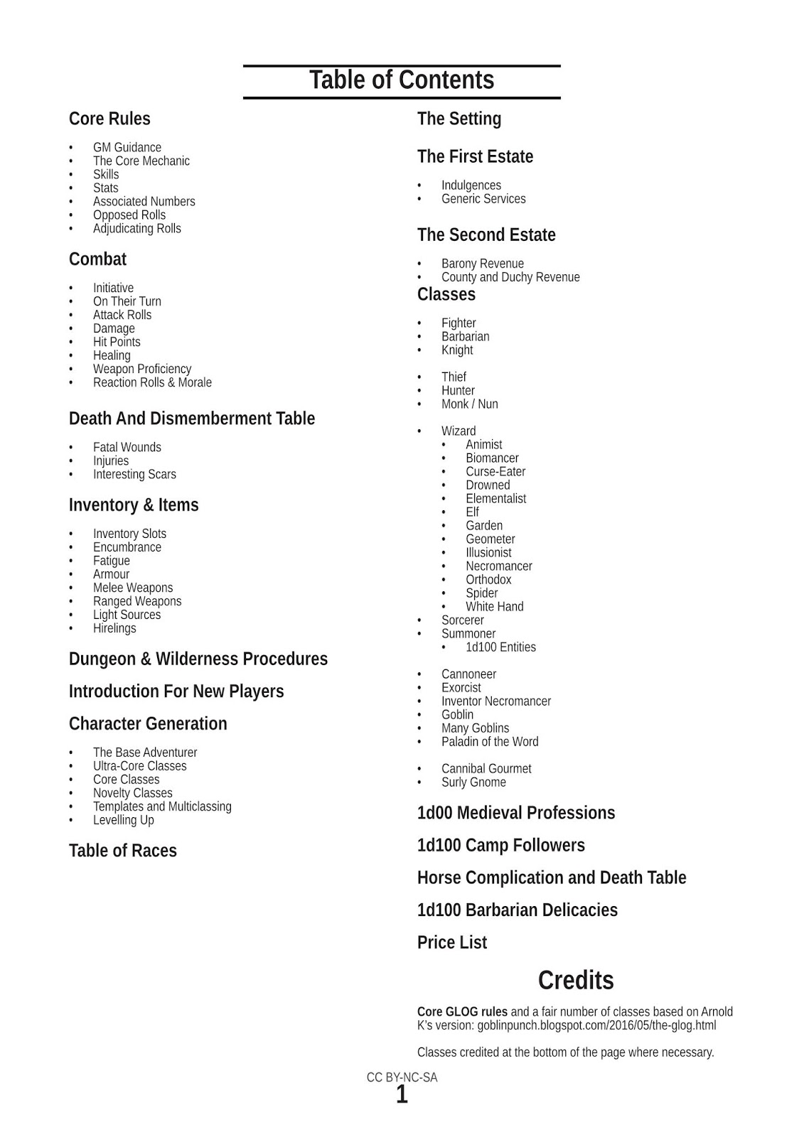 Coins and Scrolls: OSR: GLOG-based Homebrew v.2: Many Rats on Sticks ...