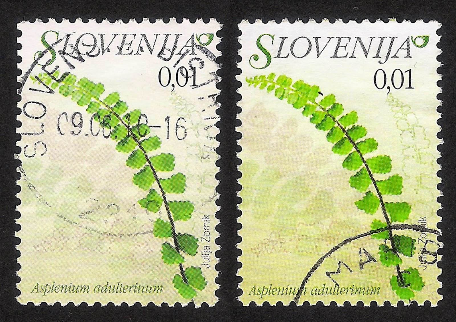 Menjave znamk - slovenske žigosane znamke