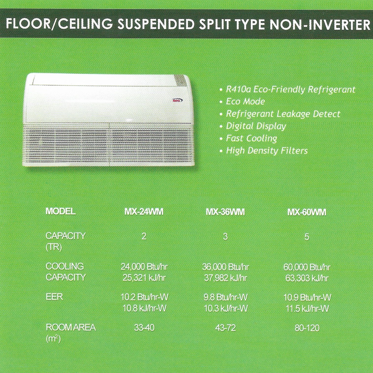 MaximaxSystems.com: MATRIX SPLIT CEILING AIR CONS - BASIC