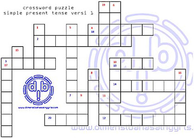 Simple Present Tense Crossword Puzzle Versi 1 Download PDF - Dimensi ...