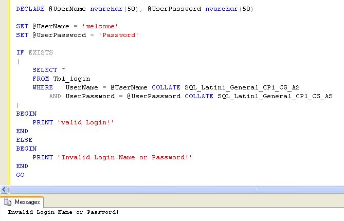 Gopalan Mani's blog: Case Sensitive SQL Query Search with Collate - SQL ...