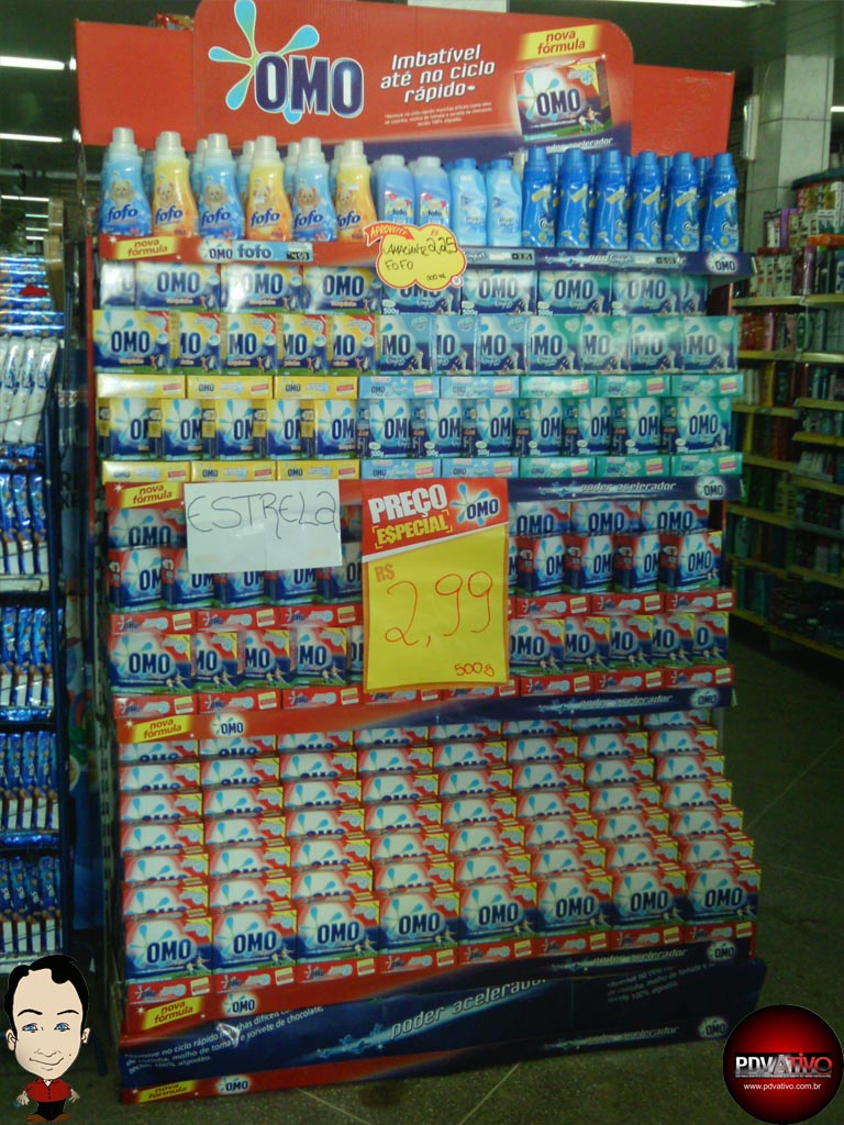 Ação de merchandising Omo Multiação ~ PDV Ativo - 100% Merchandising