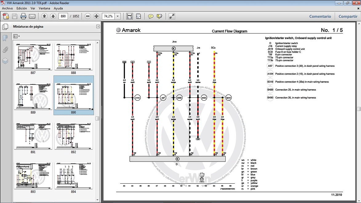 Manuales de Taller de VW: VW AMAROK con motor Diesel 2.0 TDI