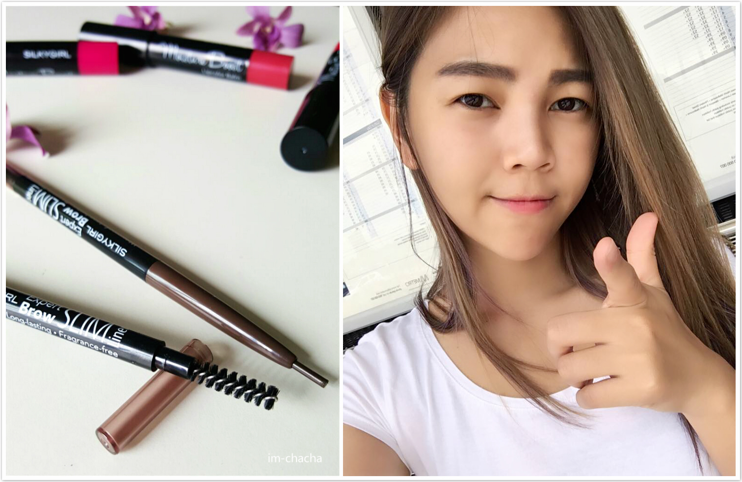 Silky Girl : Expert Brow Slim Liner & Moisture Boost Lipcolor ...