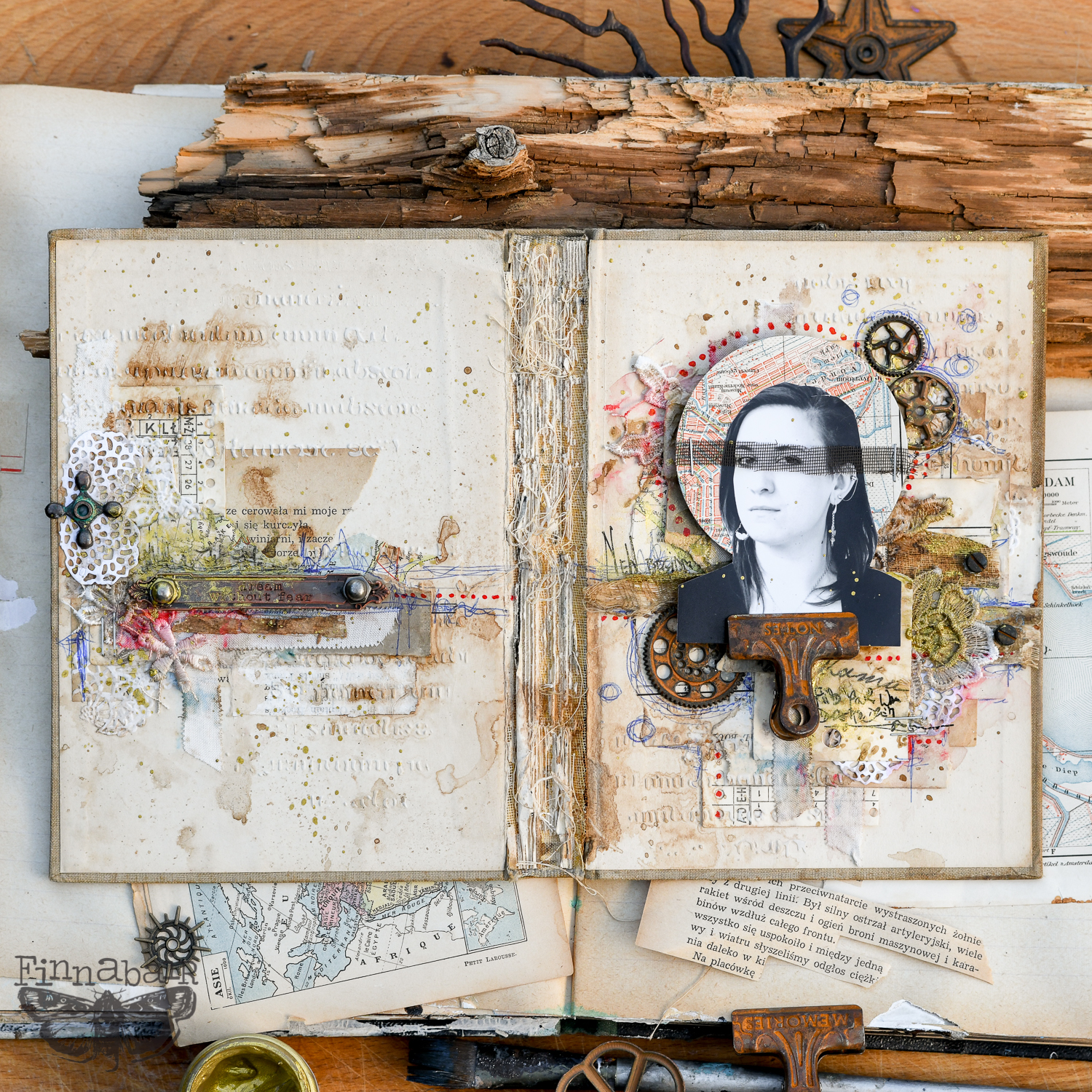 Finnabair: Map of Dreams - Collage or Journal? - by Finnabair
