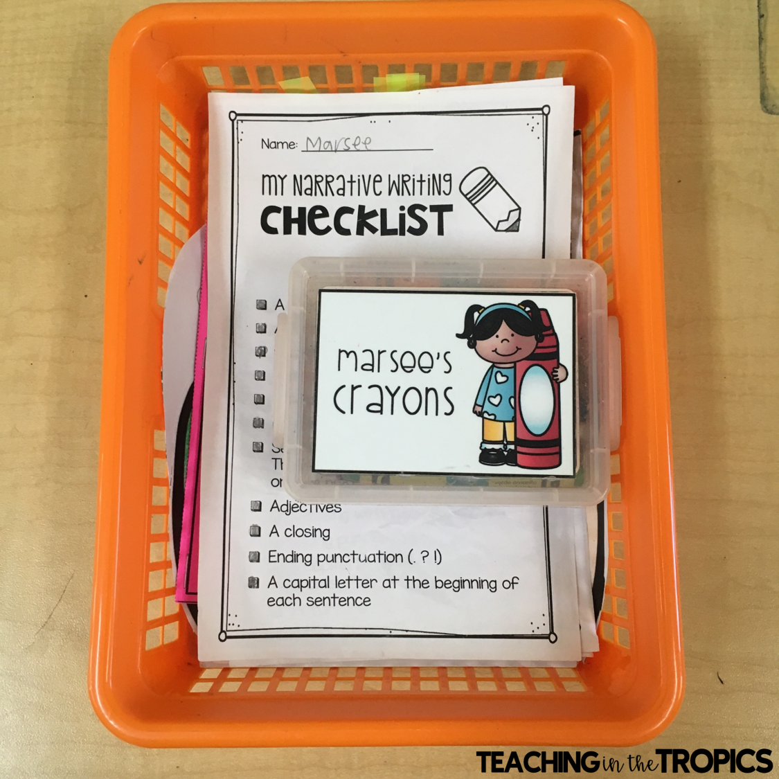 Student Crayon Organization (with a Freebie!) | Teaching in the Tropics