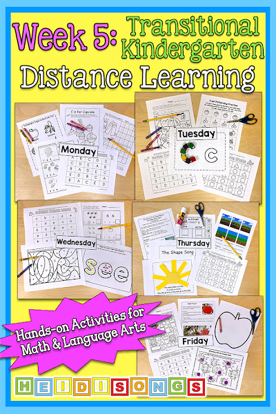 Fall WEEK 5 - TK Distance Learning Packet! (NO PREP PRINTABLES!)