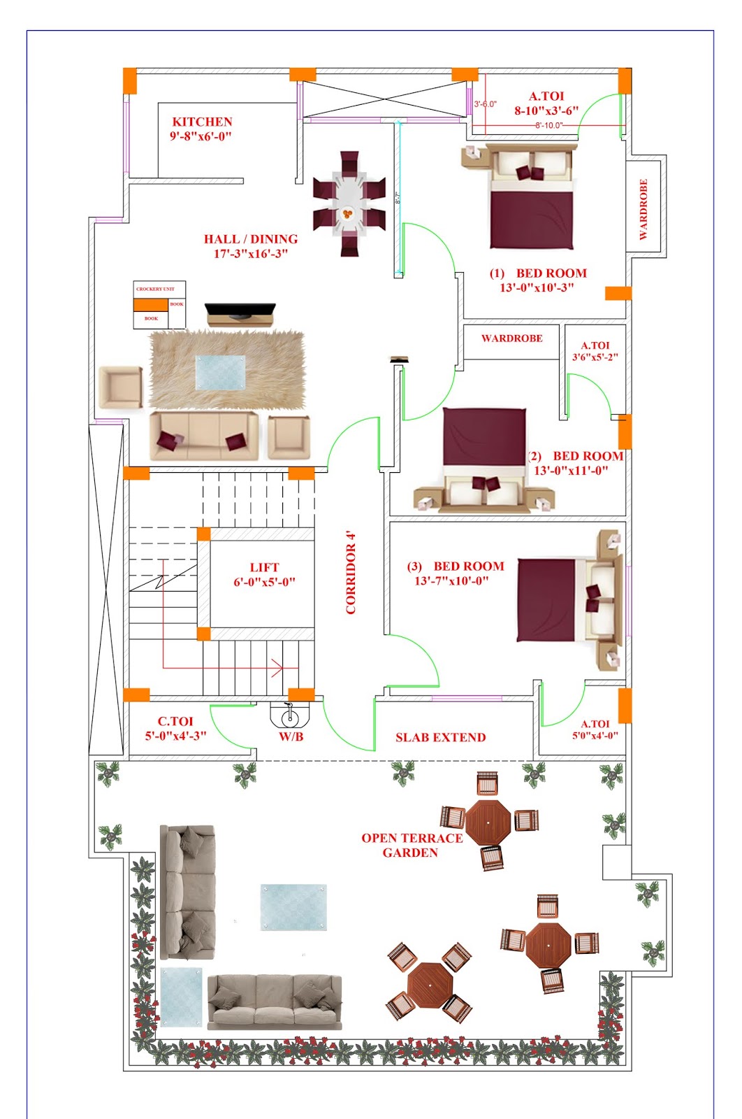 Ansari Architecture Designer Building Drafting & Designing: 2D Plan View