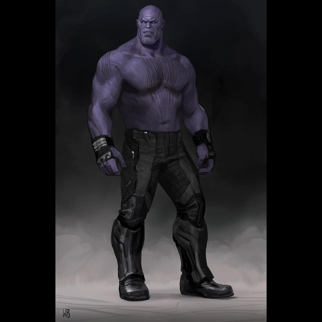 Thanos is a Boxer in AVENGERS: INFINITY WAR Concept Art by Wesley Burt ...
